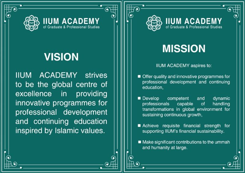 Mission and vision – IIUM Academy